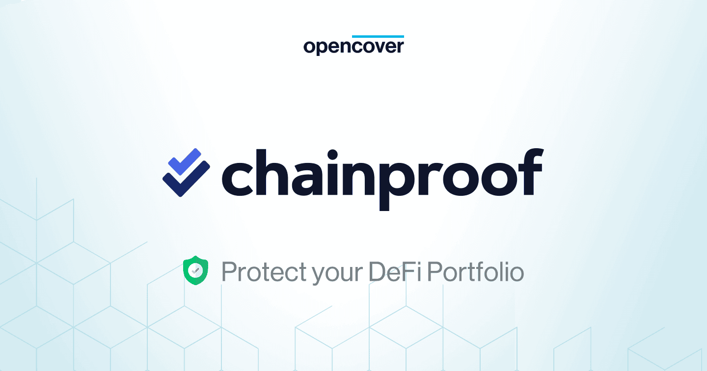 Chainproof DeFi insurance - OpenCover